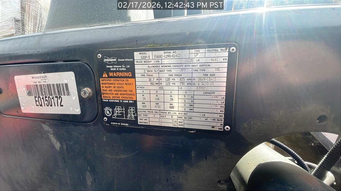 2010 Doosan G30E-5 - Williams Machinery