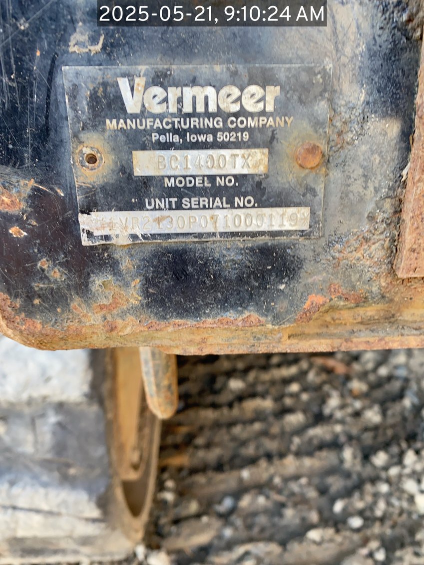 2007 Vermeer BC1400TX - Williams JCB
