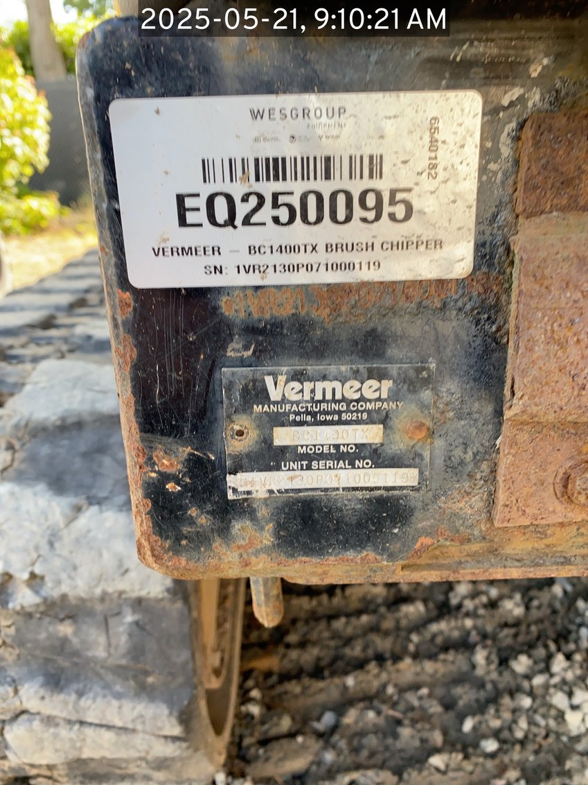 2007 Vermeer BC1400TX - Williams JCB