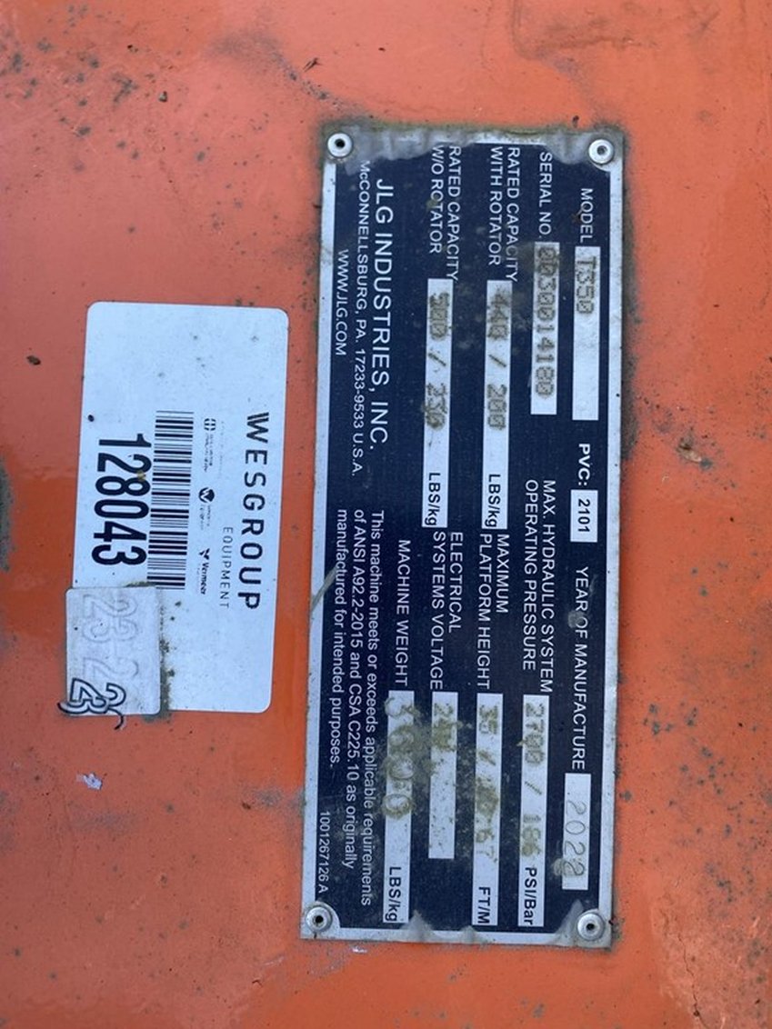 JLG T350 - Williams Machinery